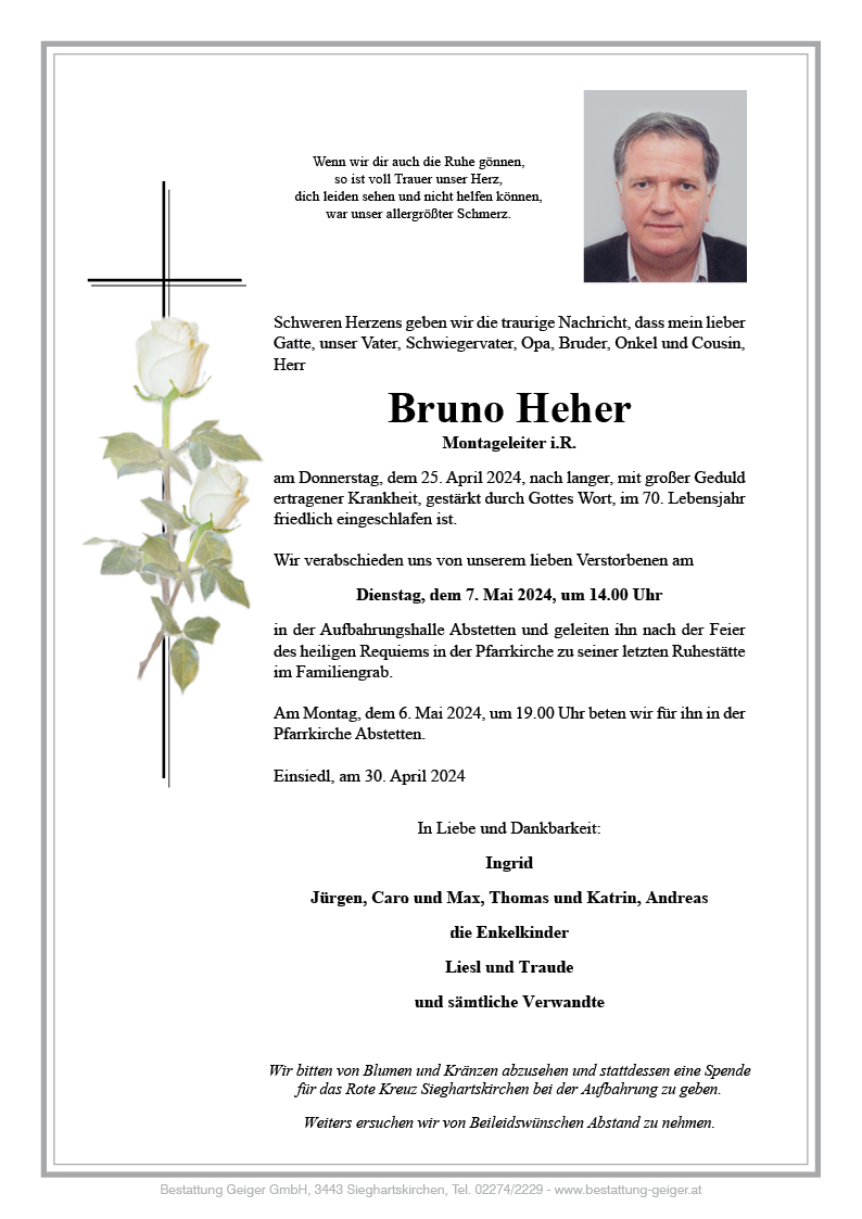 Bestattung Geiger - Trauerfälle